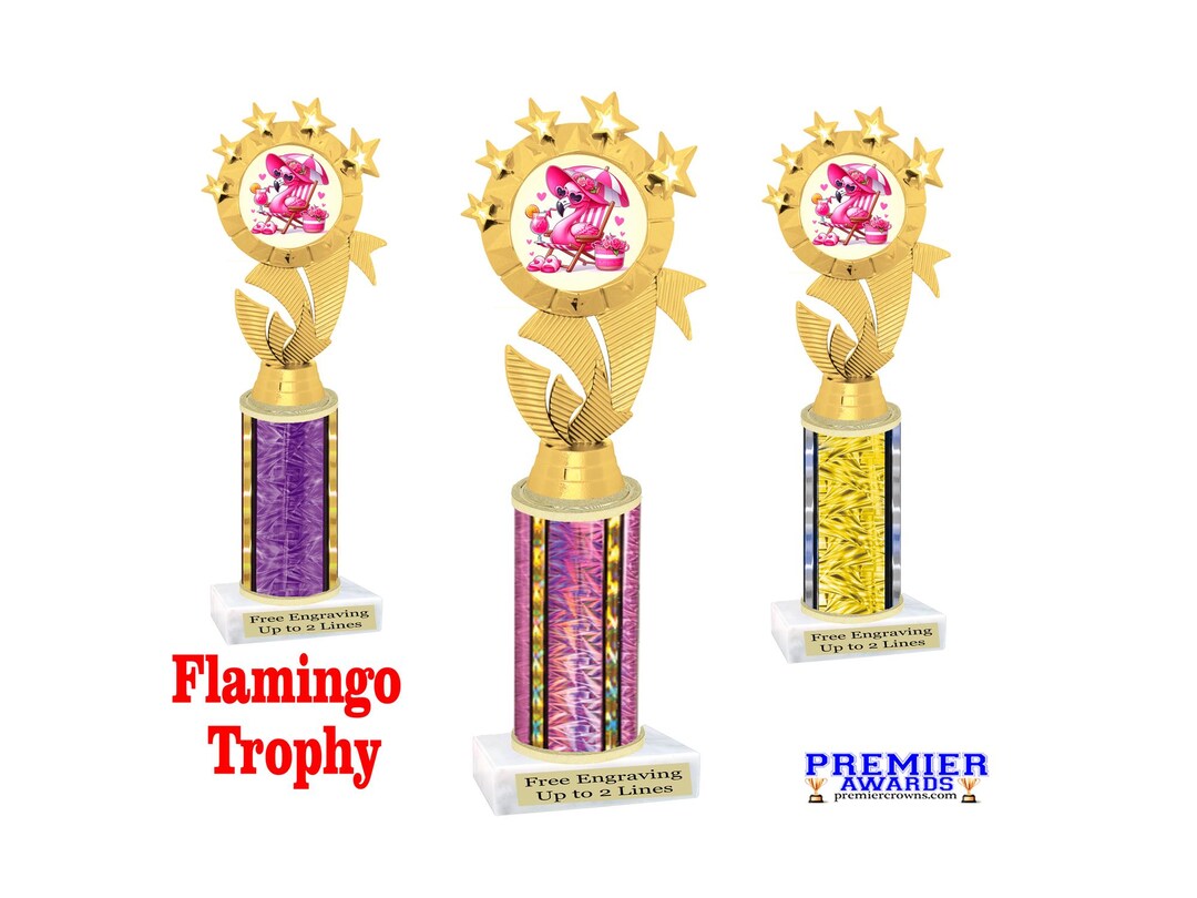 Cute Flamingo Trophy for Any Themed Event, Contest, Competition or as a ...