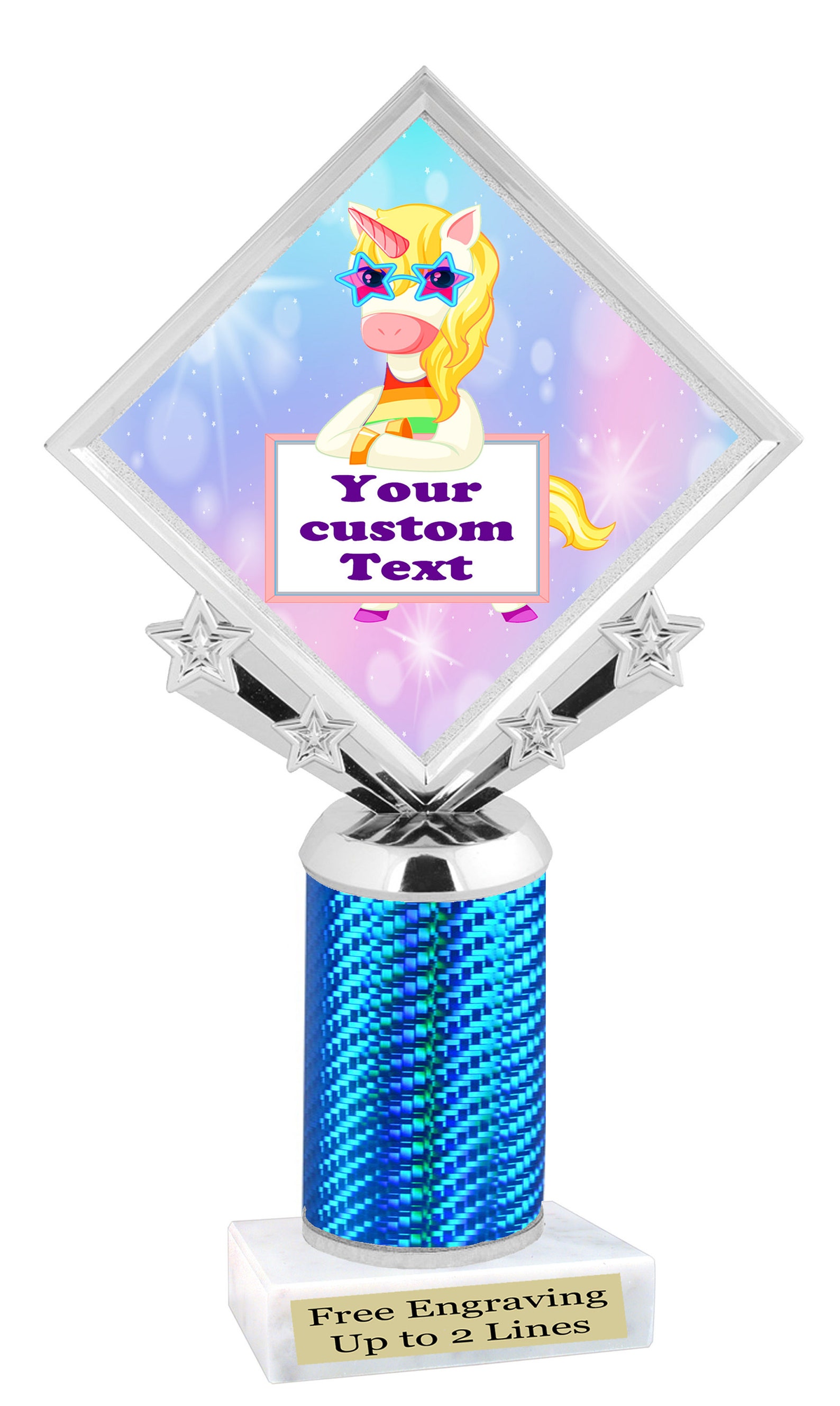 Custom Unicorn Theme Trophy. Great for Events, Competitions, Birthday ...