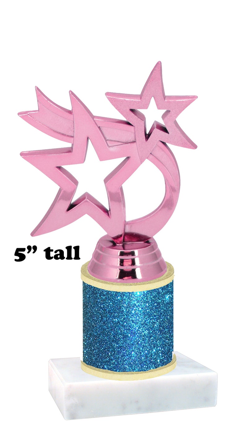 Star Trophy. 5 Tall on Choice of Glitter Column. Great | Etsy