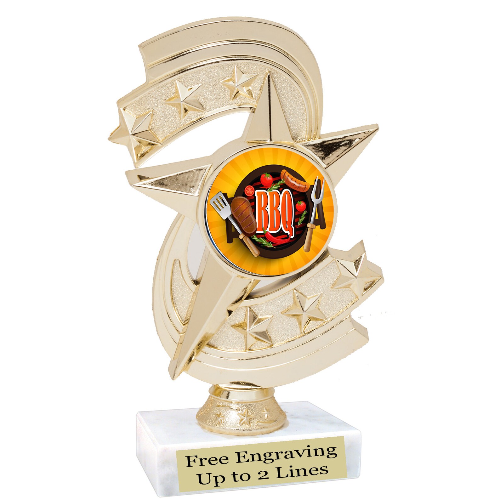 BBQ Cook off Trophy. 6 Tall With Choice of Art Work. - Etsy