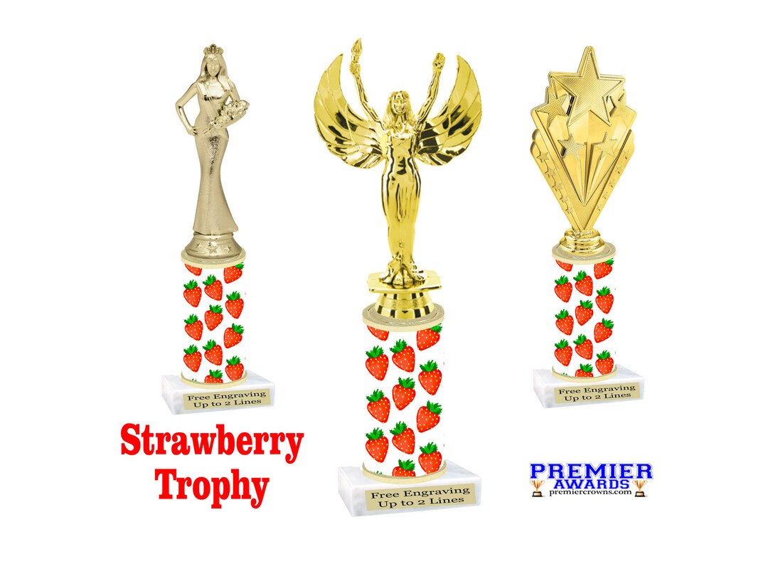 Strawberry Theme Trophy With Choice of Figure. Great for Your ...