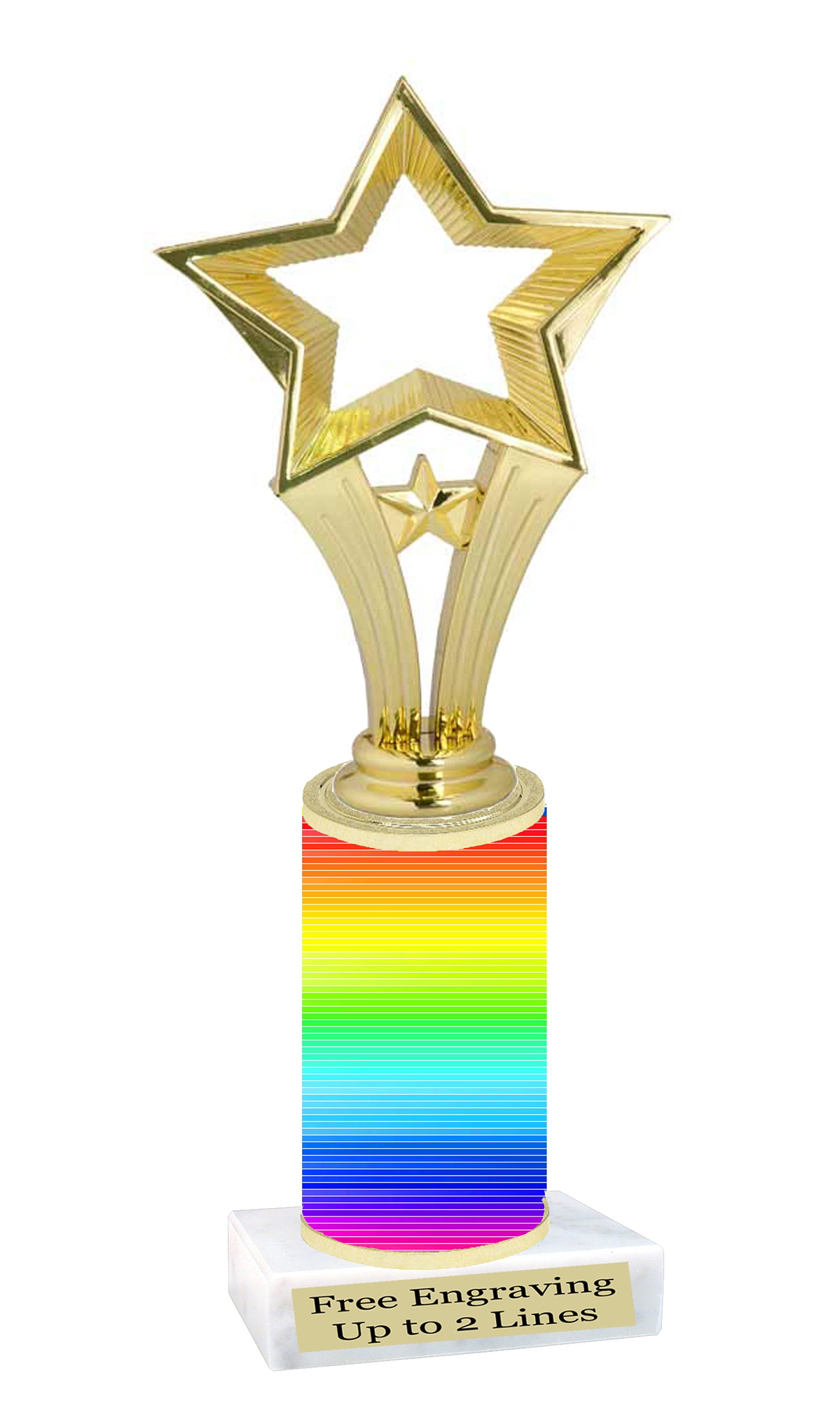 Rainbow Trophy. Great Trophy for Any Event Competition | Etsy