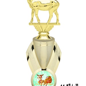 Reindeer Run Trophy. Great Trophy for Your Holiday Events, Reindeer ...