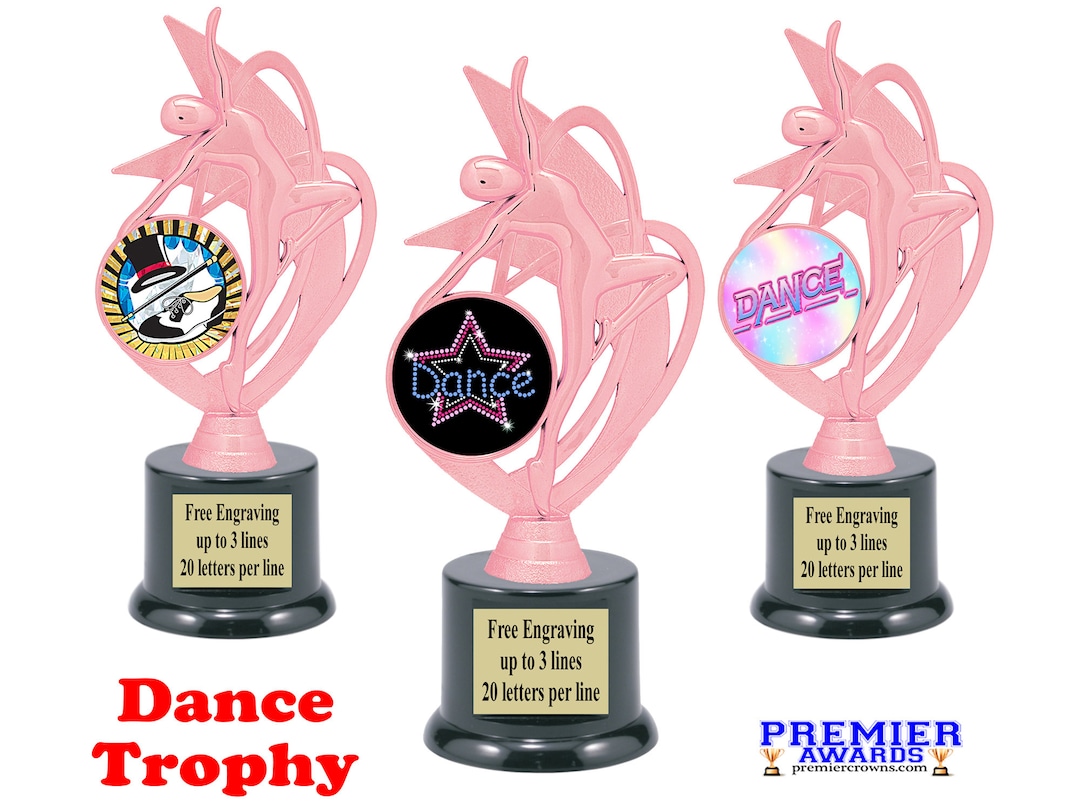 Dance Trophy With Choice of Art Work. 8" Tall. Great Award for Recitals ...