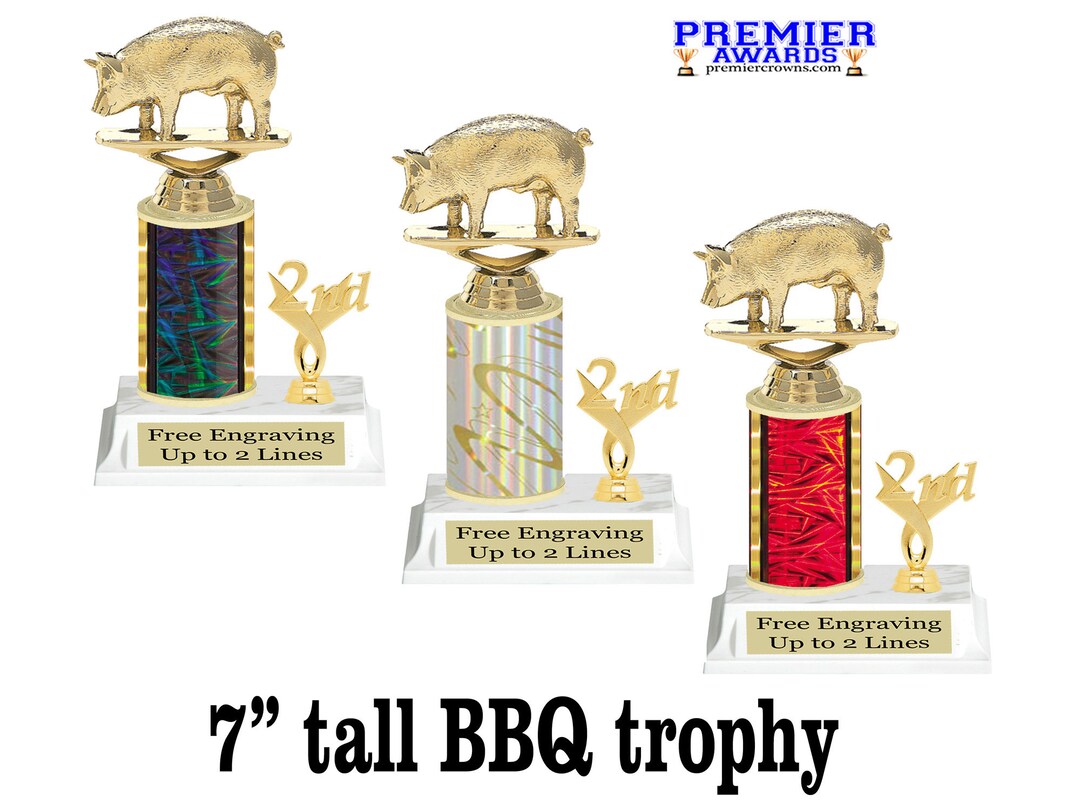 BBQ Cook off Trophy. 7 Tall With Choice of Column Color. Great Trophy ...