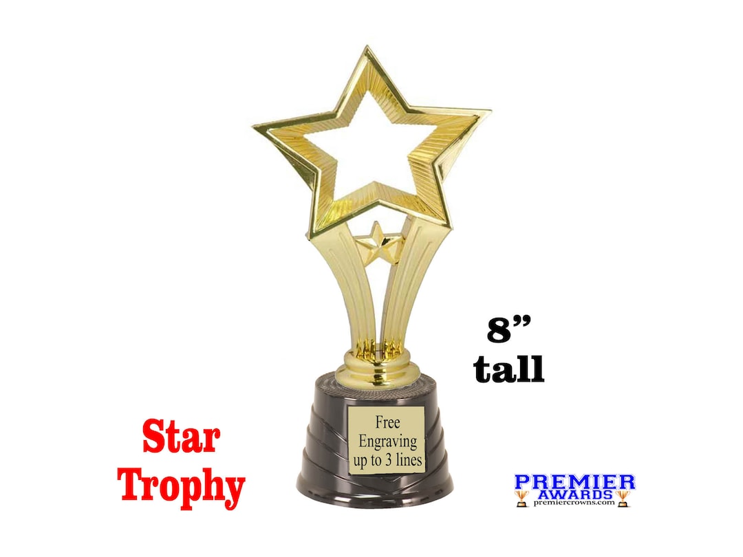 Gold Star Trophy. Perfect for Any Event, Contest, Pageant or Just for ...