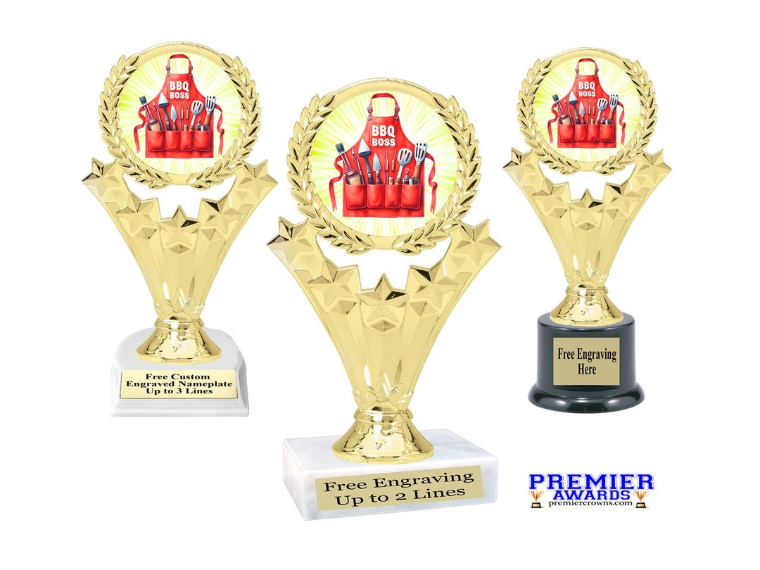 Grilling-bbq-cook off Trophy. 5.5" to 7.5" Tall With Choice of Base ...