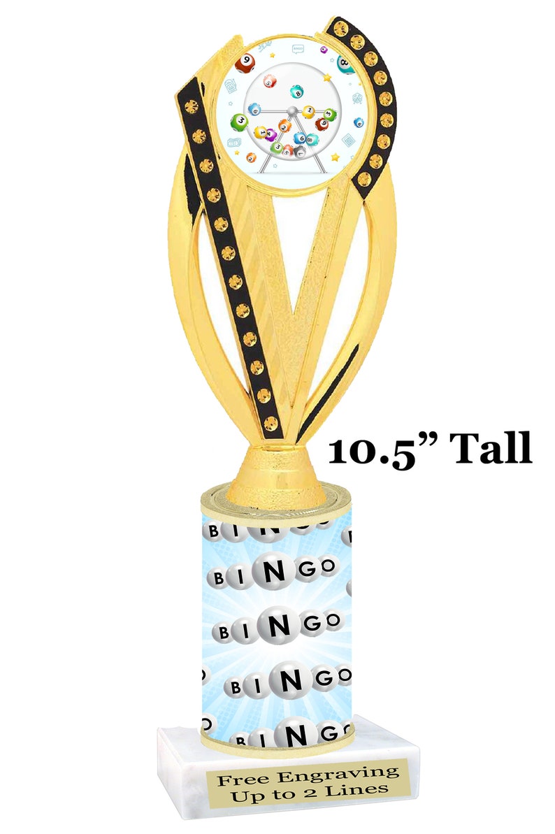 BINGO Trophy 10.5 Tall With Choice of 9 Designs. Great - Etsy