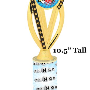 BINGO Trophy 10.5 Tall With Choice of 9 Designs. Great Trophy for Your ...