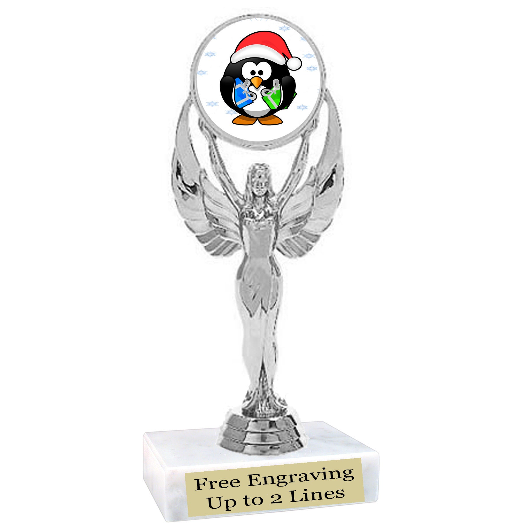 Christmas Winter Theme Trophy With Silver Figure and Choice - Etsy UK