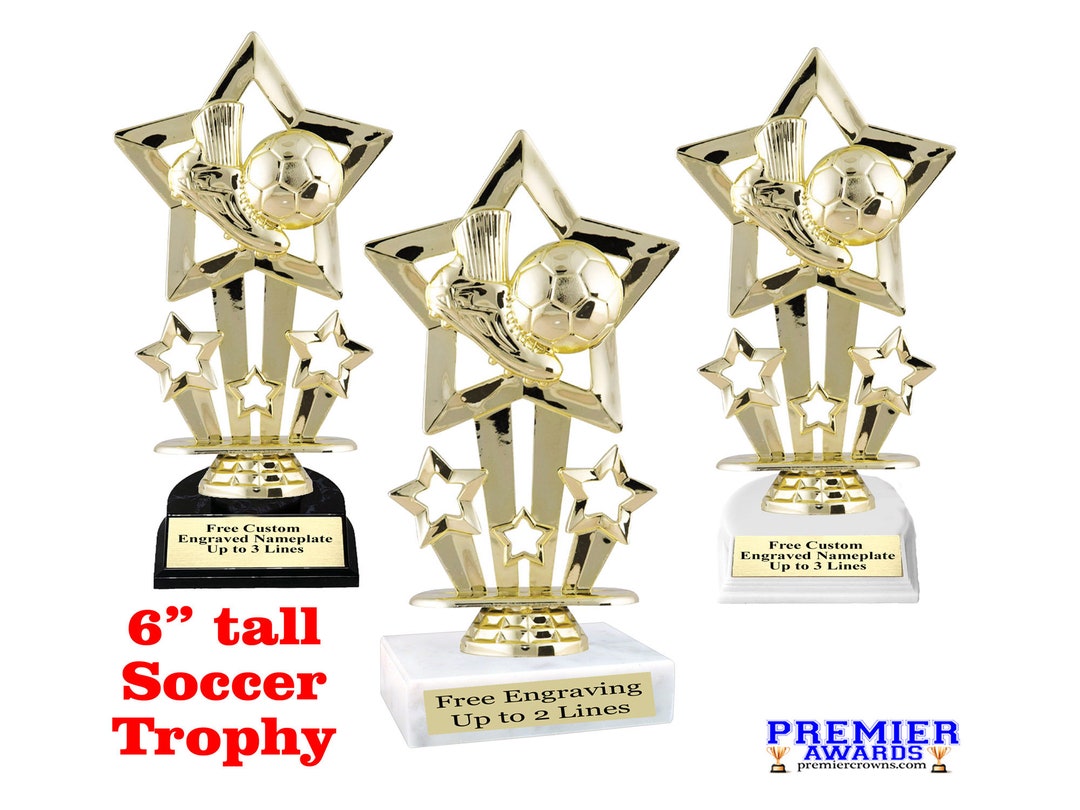 Soccer Trophy. 6" Tall. Great Trophy for Sports Leagues, Schools ...