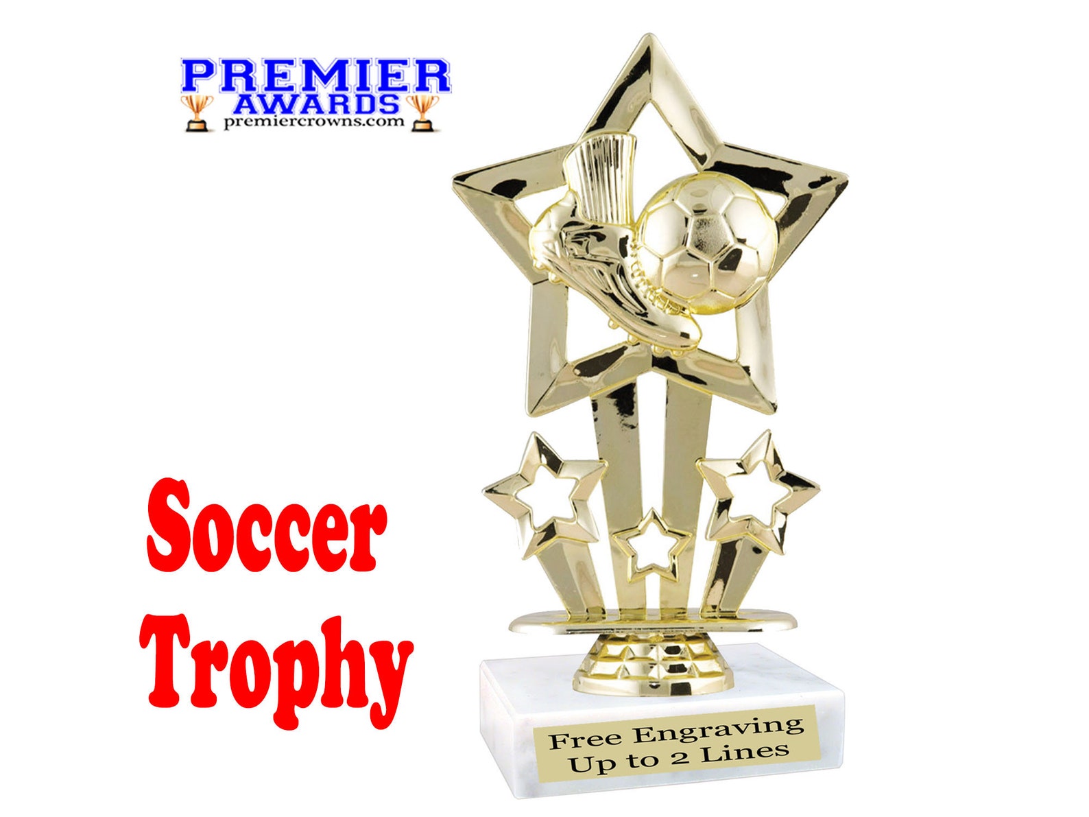 Soccer Trophy. 6" Tall. Great Trophy for Sports Leagues, Schools ...
