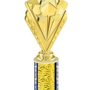 Gold Star Trophy With Choice of Column Color. Great for Any Team ...