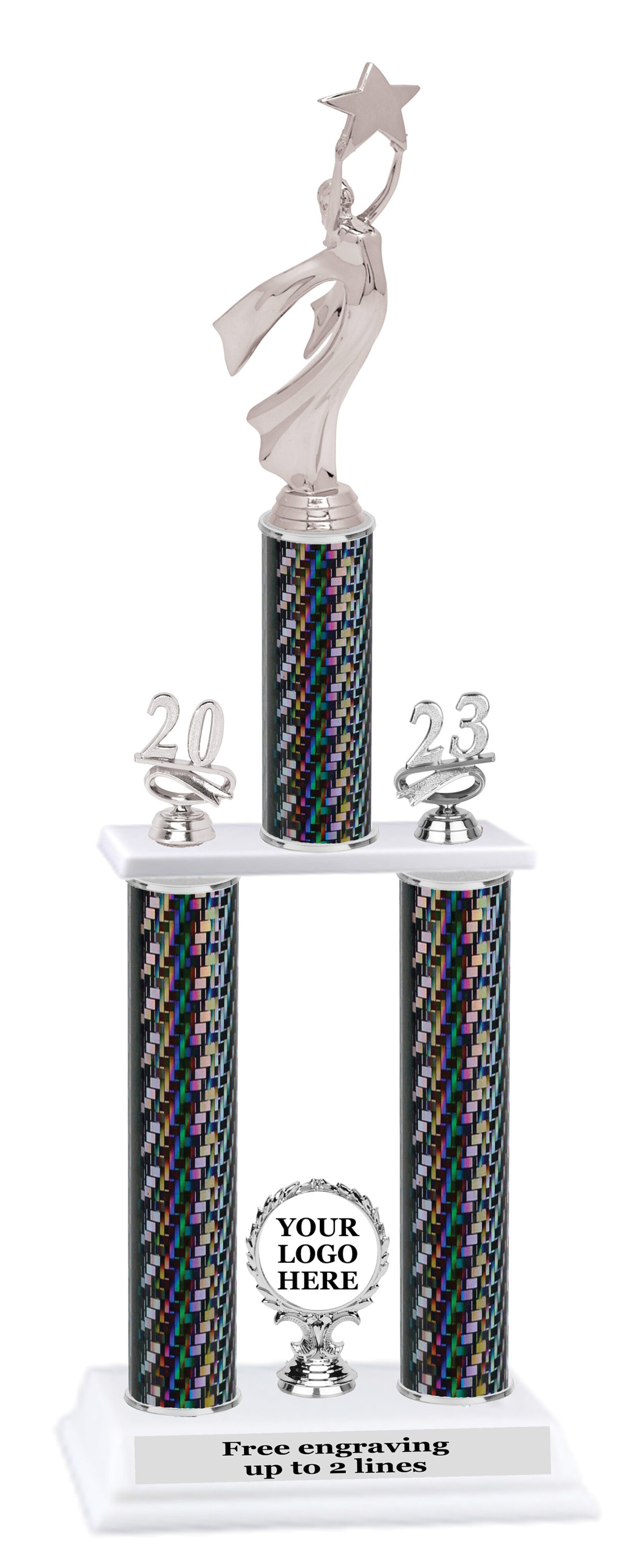 Custom 2-column Trophy. Available in 3 Trophy Heights & Choice of ...
