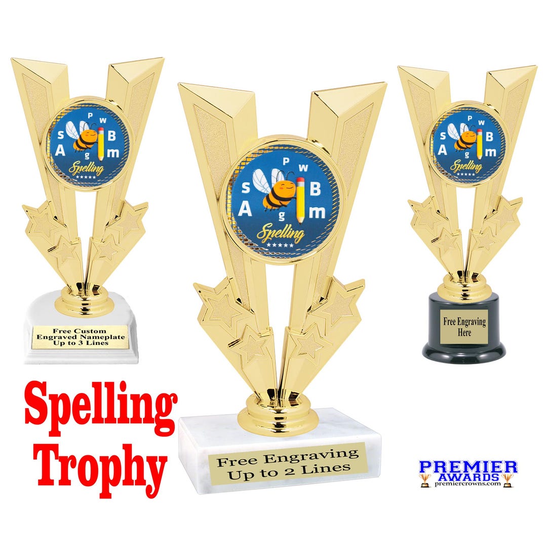 Spelling Trophy Great for Your Outstanding Students. 6" to 8" Tall ...