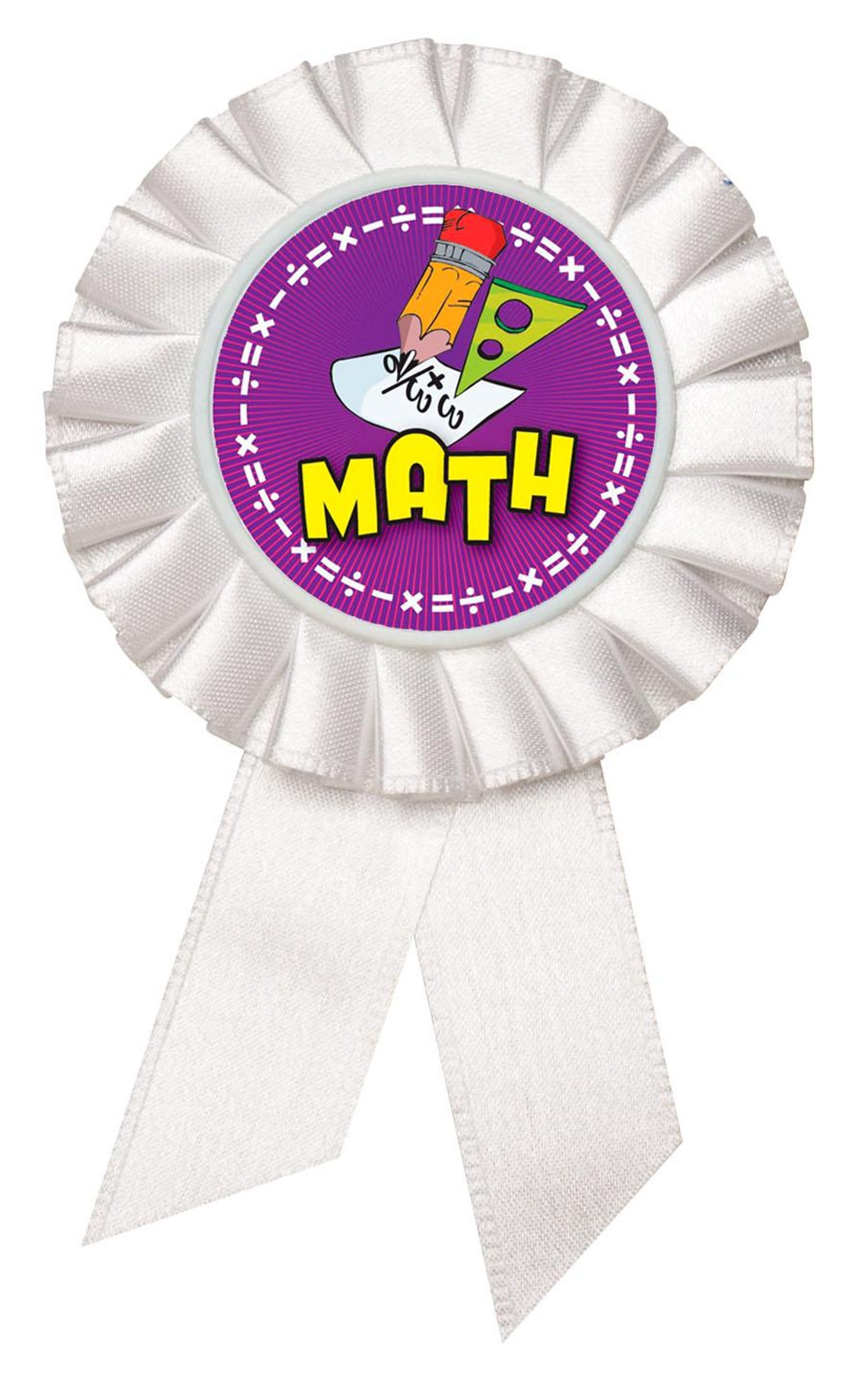 Math Rosette. Perfect for Your Outstanding Student. Available in Blue ...