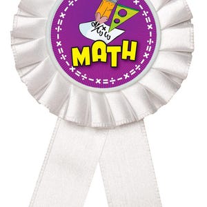 Math Rosette. Perfect for Your Outstanding Student. Available in Blue ...