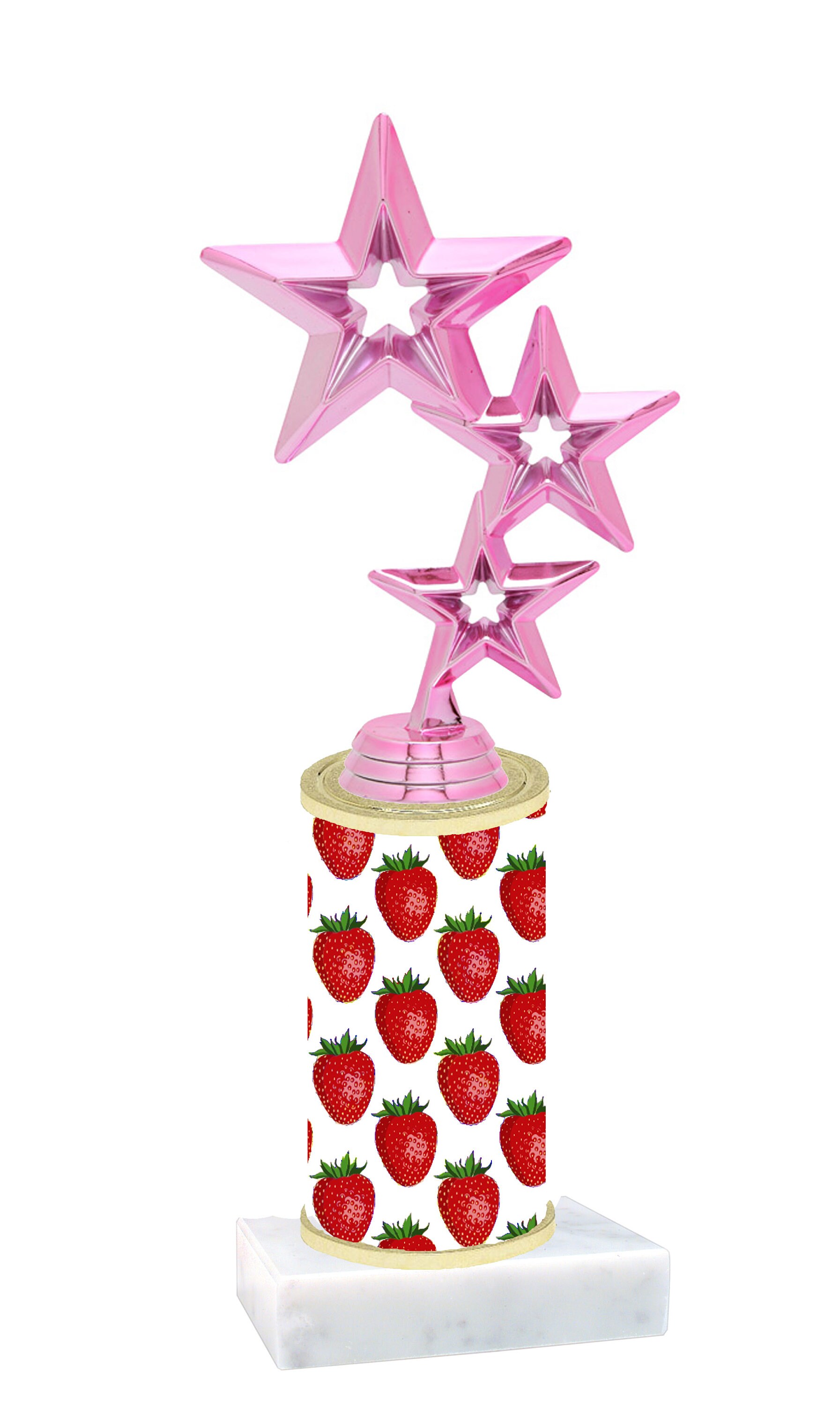 Strawberry theme trophy with choice of figure. Numerous | Etsy