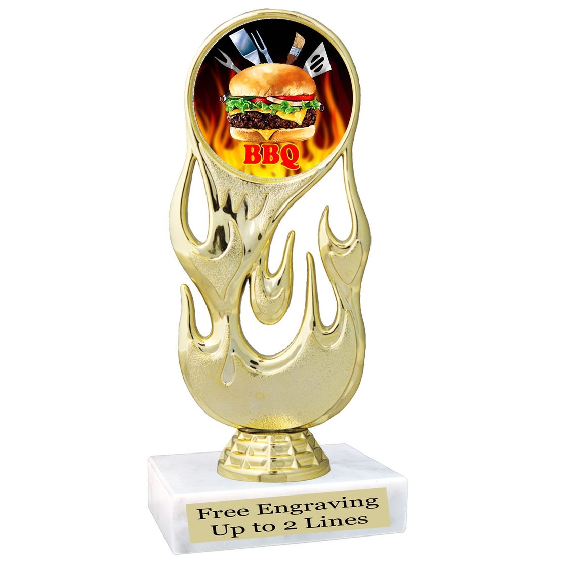 BBQ Cook off Trophy. 6" Tall With Choice of Art Work. Great Trophy for ...