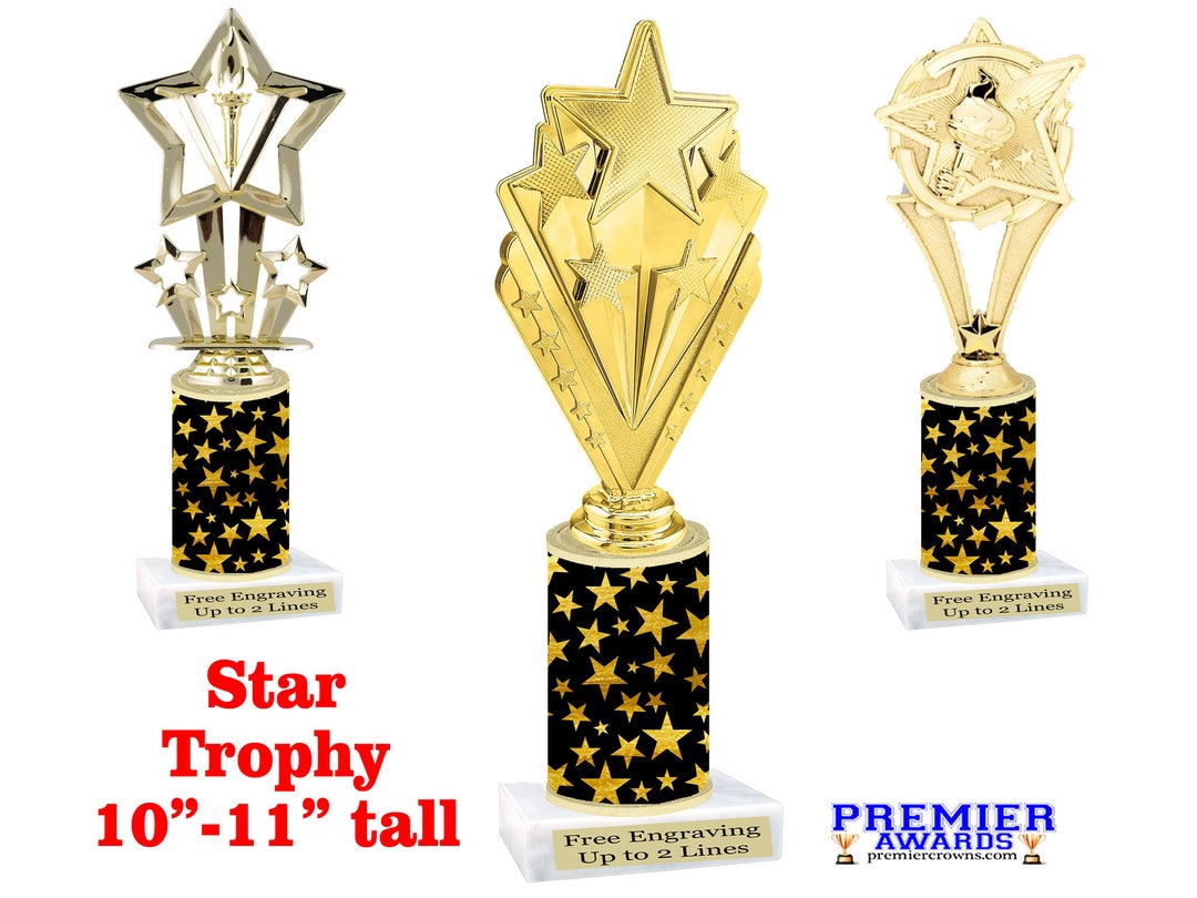 Star Column Trophy With Choice of Figure. Great Trophy for Any Event ...