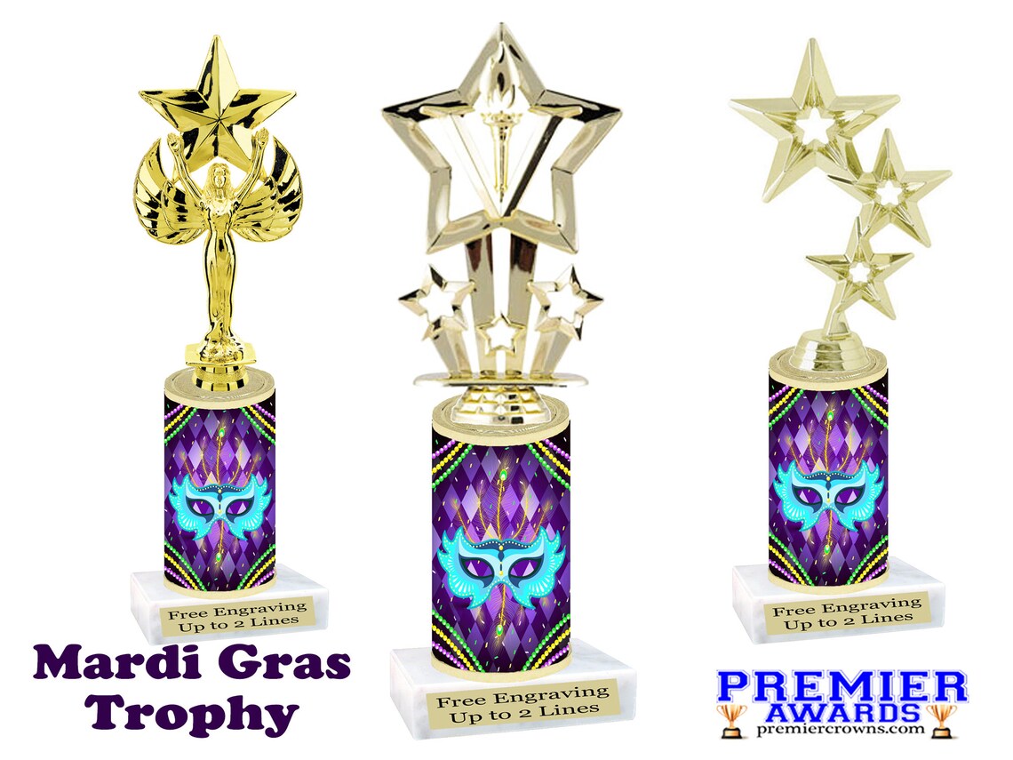 Mardi Gras Trophy. Great Trophy for Any Event, Competition, Party ...