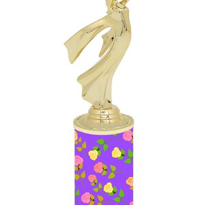 Flowers Design Trophy With Choice of Figure. Numerous Trophy Heights ...