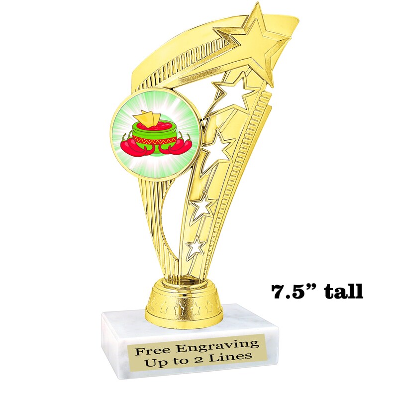 Chili - Salsa - BBQ Trophy. 7.5" Tall With Choice of Art Work. Great ...