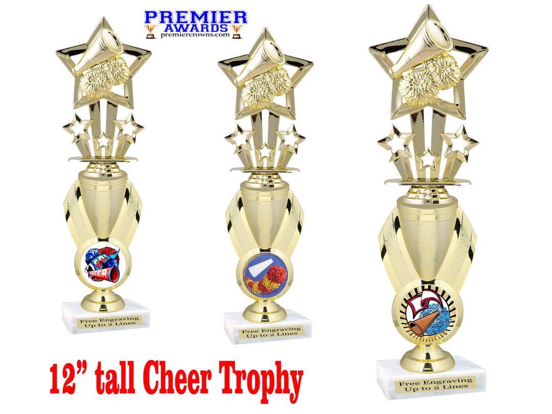 Cheer Trophy. Choice of Artwork. 12" Tall. Great Award for Cheer ...