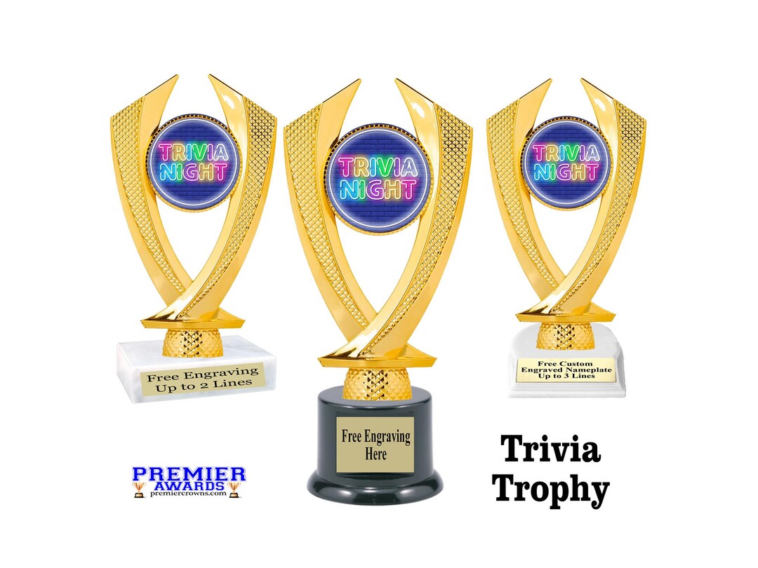 Trivia Trophy. Great for Your Bar Trivia, Family Game Night, and Your ...