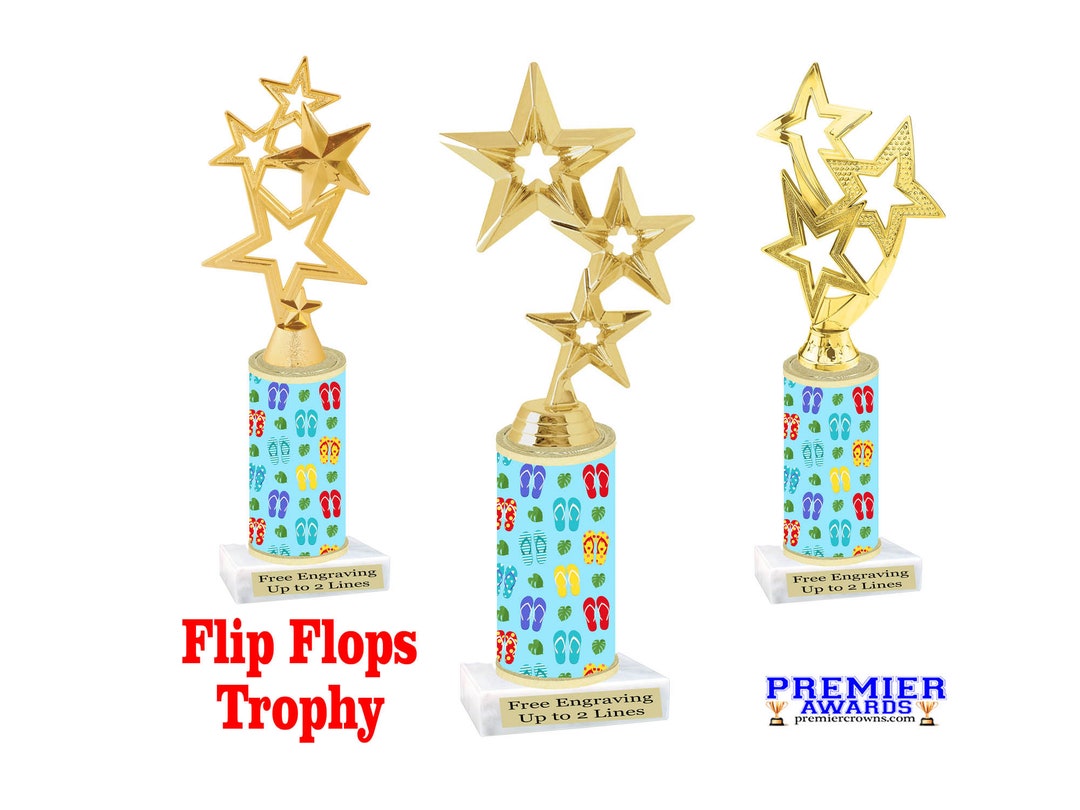 Flip Flop Theme Trophy With Choice of Figure. Great for Your Summer ...