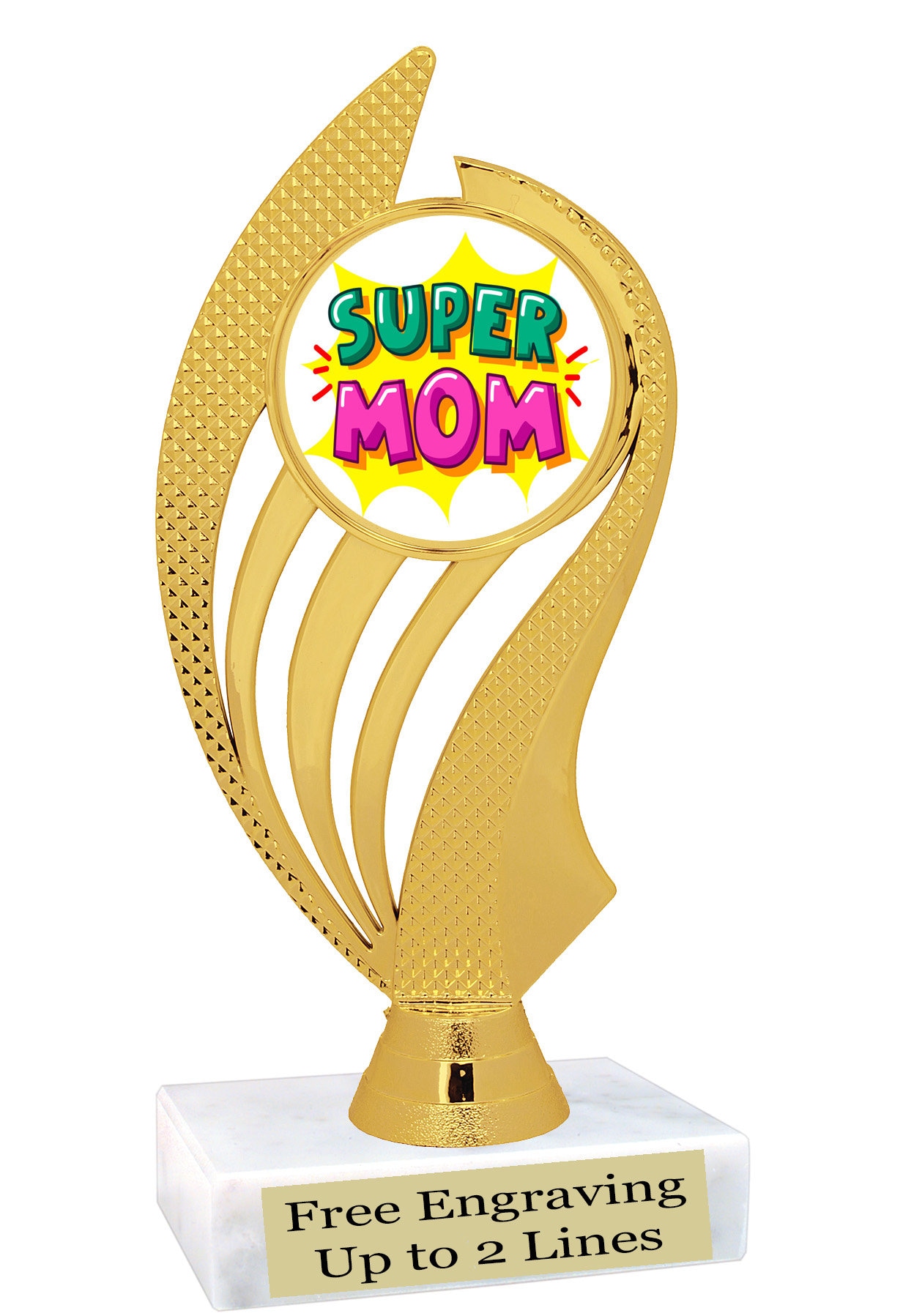 Super Mom - Best Mom Theme Trophy. 6" Tall Trophy With Choice of Art ...