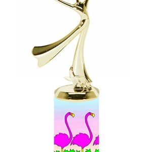 Flamingo Theme Trophy With Choice of Figure. Numerous Trophy Heights ...