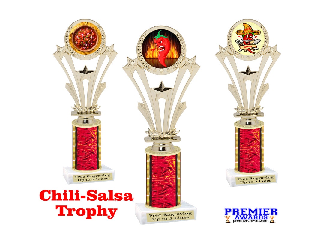 Salsa - Chili Pepper Trophy With Choice of Artwork. Numerous Trophy ...