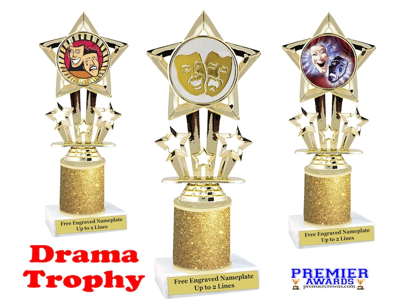 Drama Theme Trophy. Great Award for Schools, Contests, Competitions ...