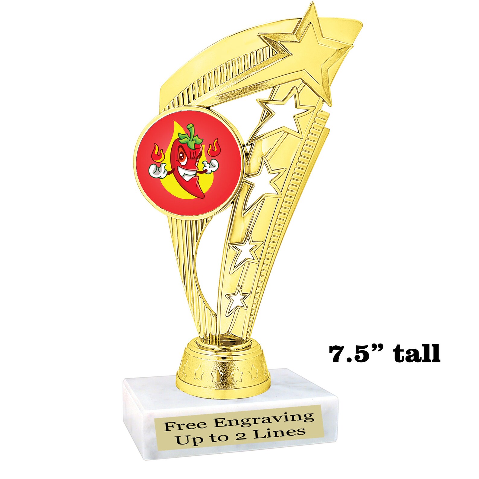 Chili - Salsa - BBQ Trophy. 7.5" Tall With Choice of Art Work. Great ...