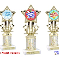 Game Night Trophy! 6" Tall With Choice of 7 Designs. Great for Your ...