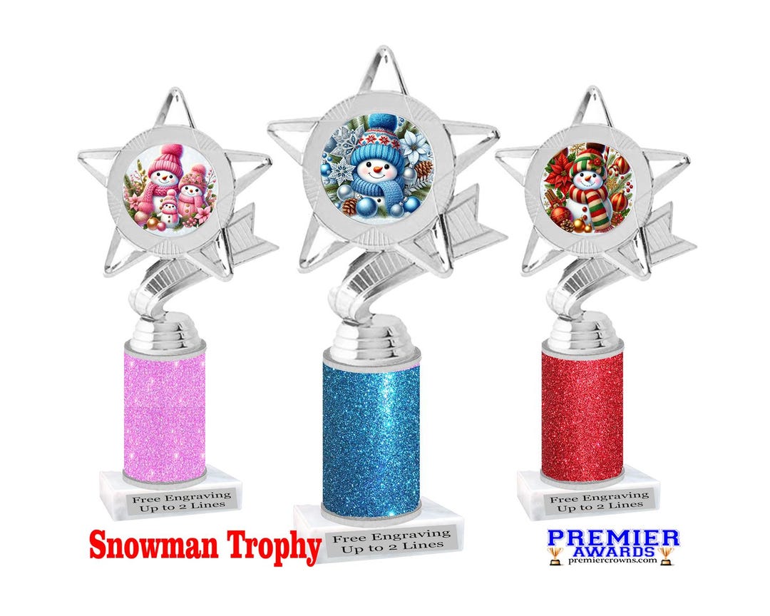 Glitter Snowman Theme Trophy. Great for All of Your Winter Pageants ...