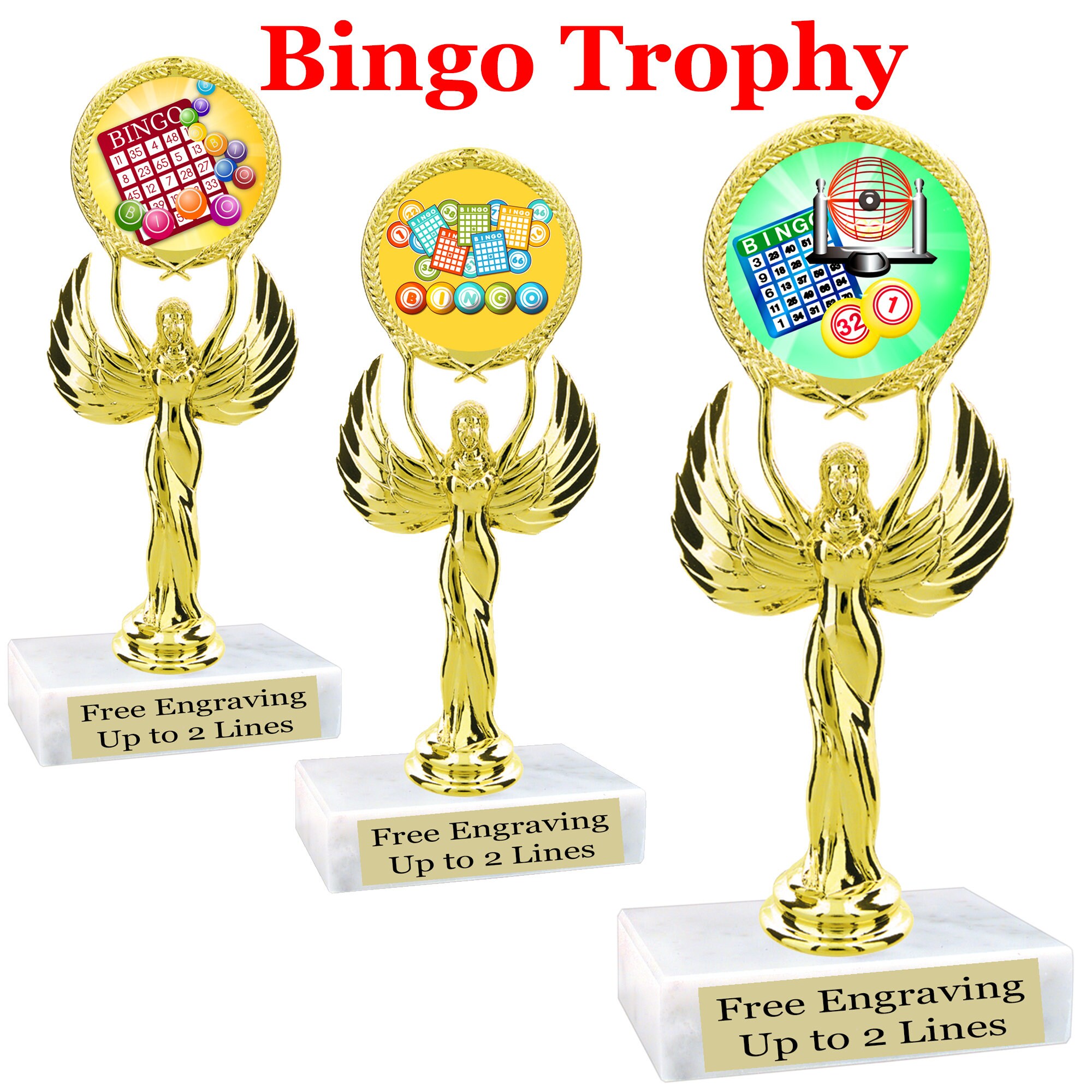 BINGO Trophy 6 Tall With Choice of 5 Designs. Great - Etsy