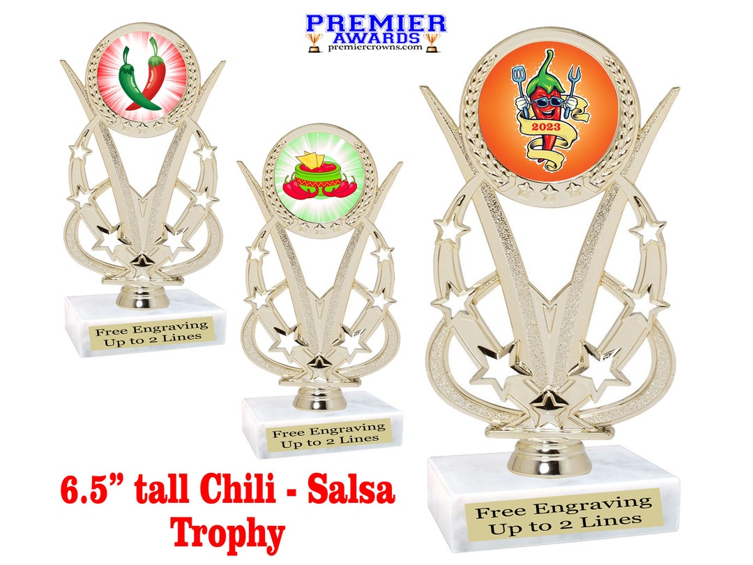Chili - Salsa - BBQ Trophy. 6.5" Tall With Choice of Art Work. Great ...