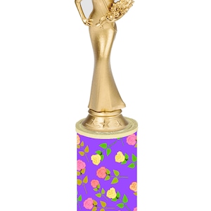 Flowers Design Trophy With Choice of Figure. Numerous Trophy Heights ...