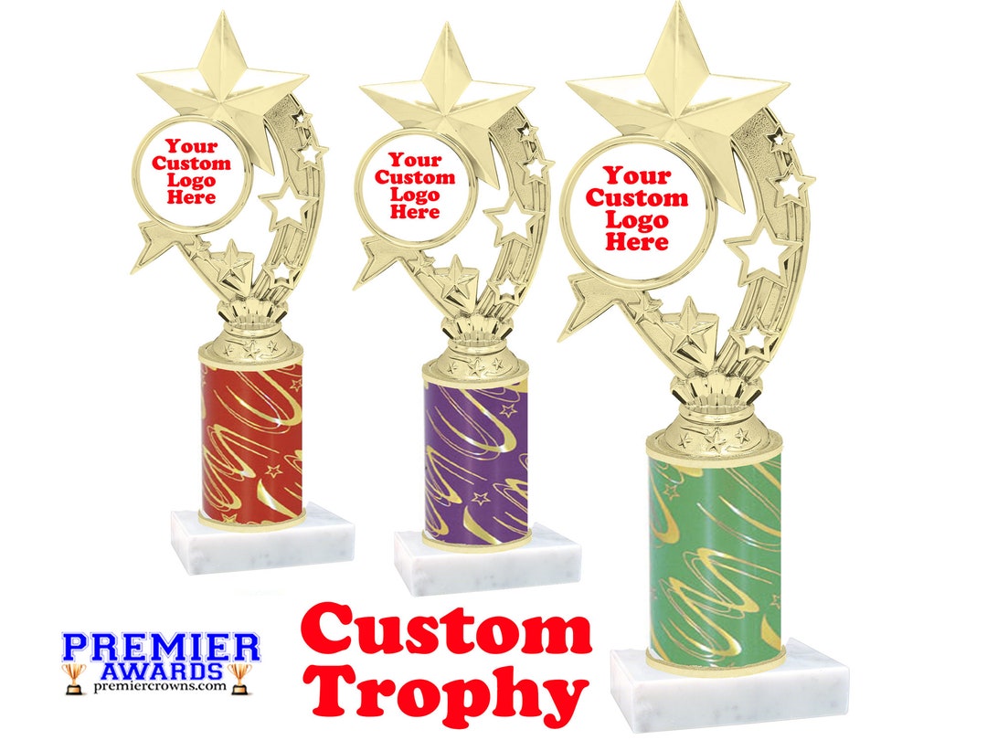 Custom Trophy With Choice of 6 Column Colors. Add You Logo or Custom ...