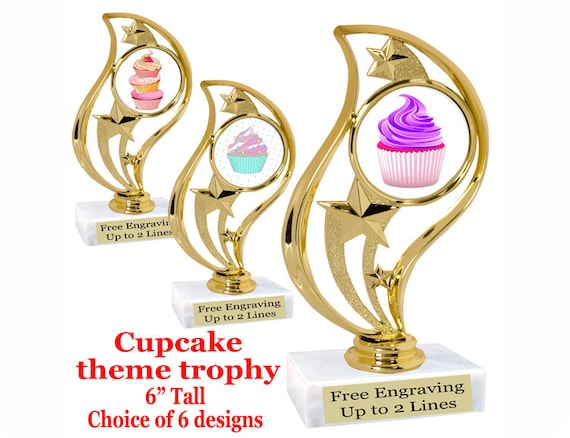 Cupcake Theme Trophy. Choice of 8 Designs and Includes Free | Etsy