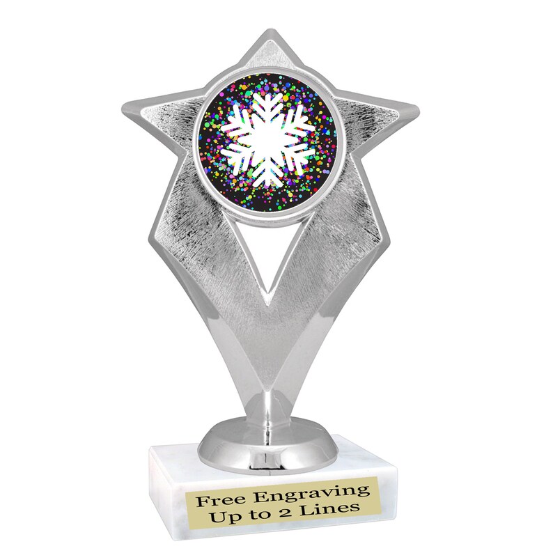 Snowflake Themed Trophy. 6 Tall. Great Trophy for Any Christmas ...