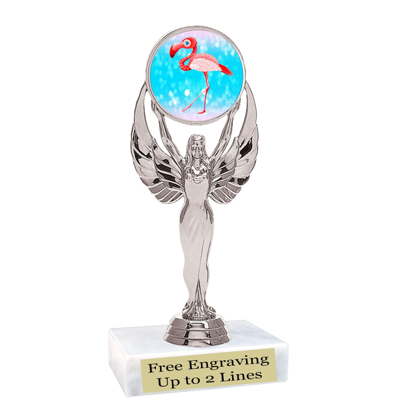 Flamingo Theme Trophy. 6" Tall Trophy With Choice of Flamingo Art Work ...