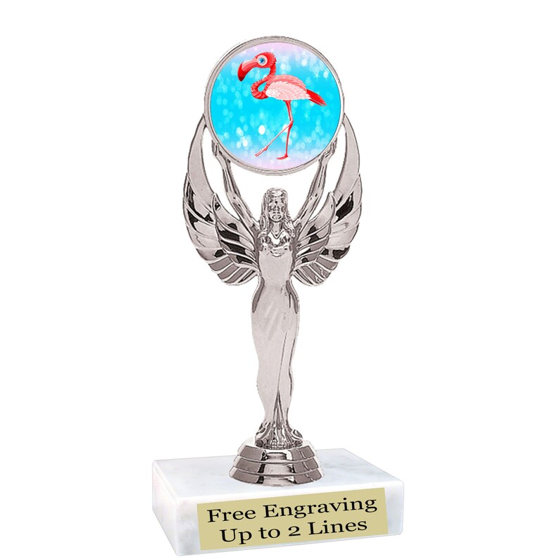 Flamingo Theme Trophy. 6" Tall Trophy With Choice of Flamingo Art Work ...