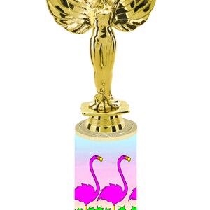 Flamingo Theme Trophy With Choice of Figure. Numerous Trophy Heights ...