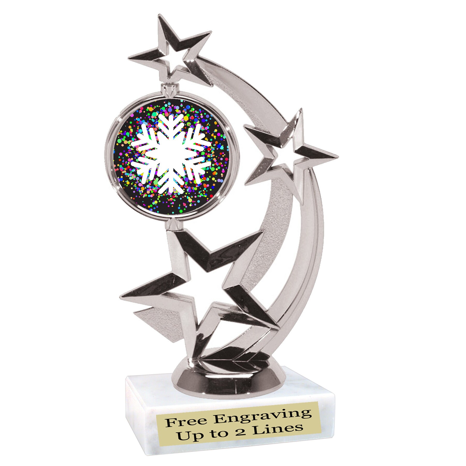 Snowflake Themed Trophy. 6.5" Tall. Great Trophy for Any Christmas ...