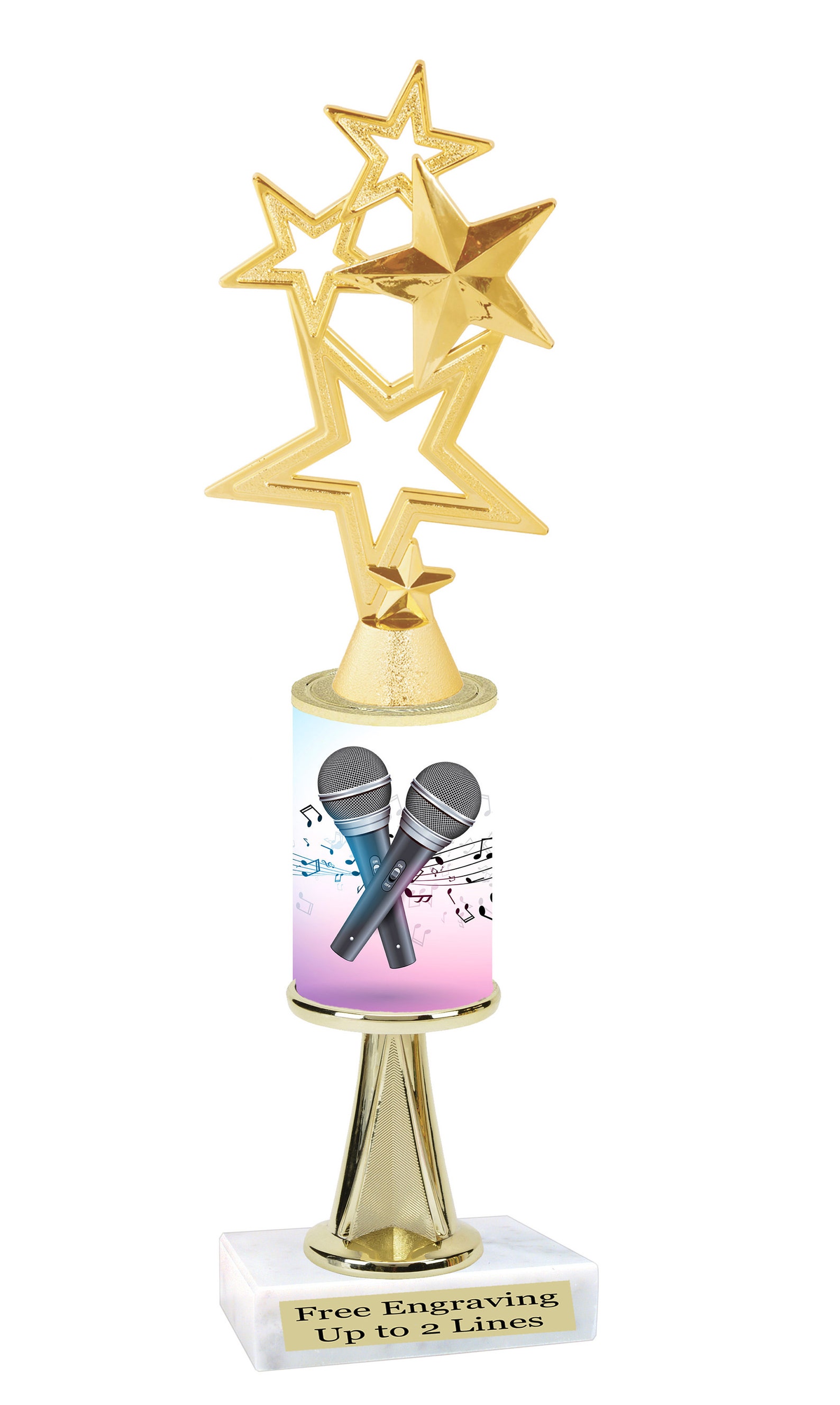 Karaoke - Music Theme Trophy With Choice of Figure. Numerous Trophy ...