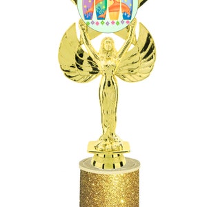Glitter Summer Theme Trophy With Choice of Glitter Color. Numerous ...