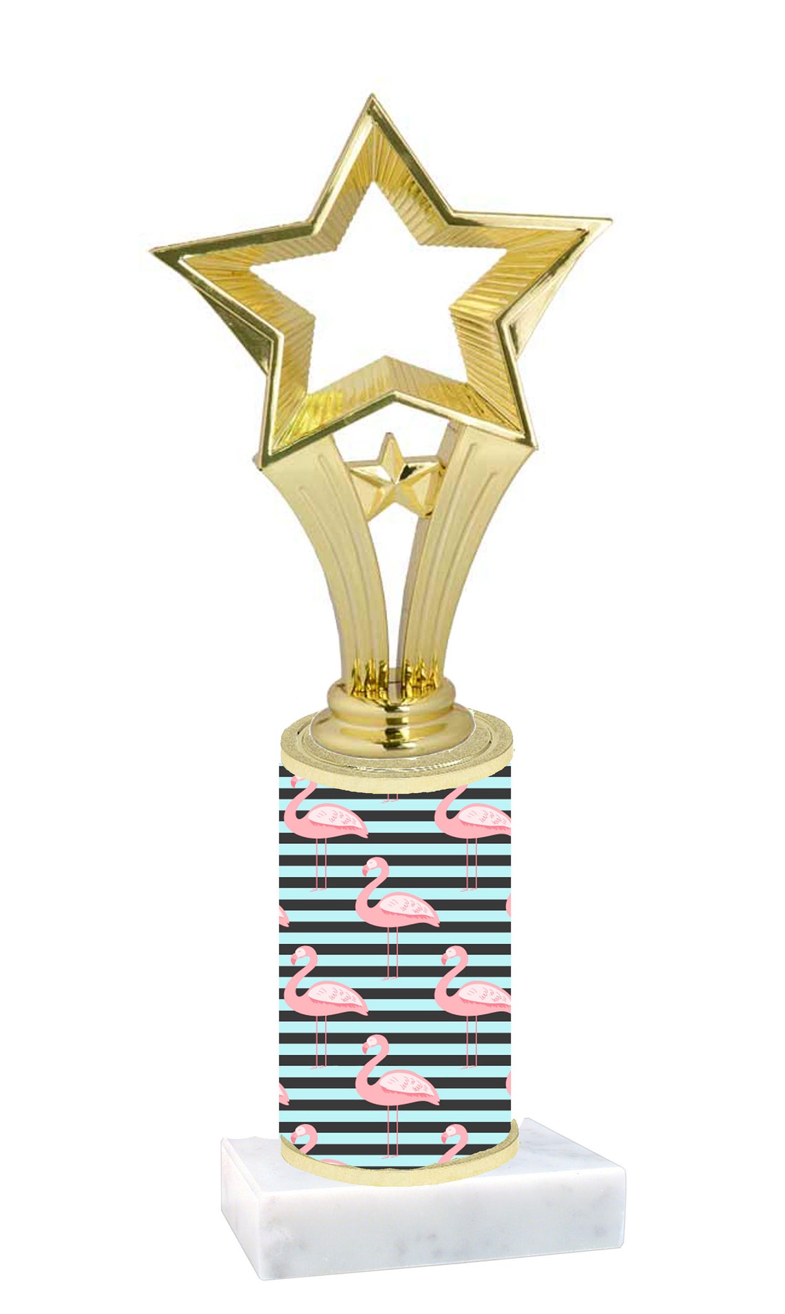 Flamingo Theme Trophy With Choice of Figure. Numerous Trophy Heights ...